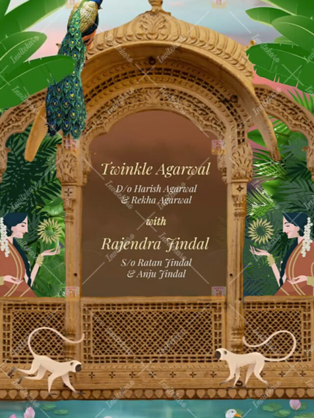 Blissful Eden Theme Wedding Invitation template